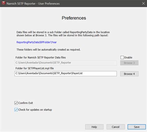Preferences Screen