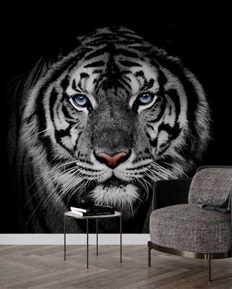 Black And White Tiger Print Background