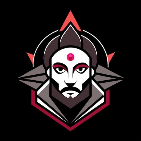 A Symbol Of A Man With A Red Circle On His Head Premium Ai Generated