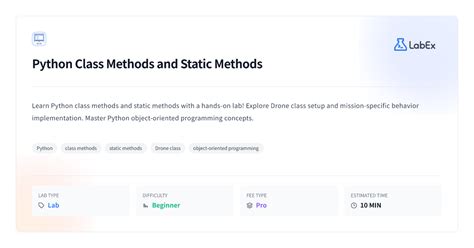Python Class Methods And Static Methods Labex