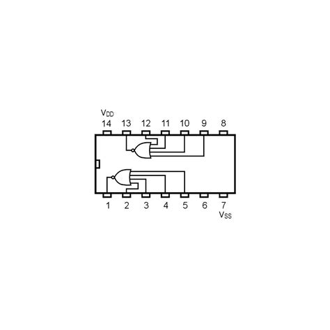 Ic Dual 4 Input Nor Gate Ic74hc4002