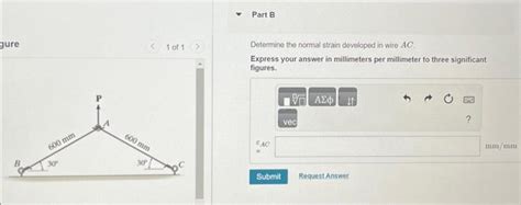 Solved The Force P Causes Point A To Be Displaced Vertically