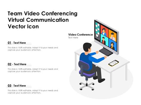 Team Video Conferencing Virtual Communication Vector Icon Ppt PowerPoint Presentation File Show PDF