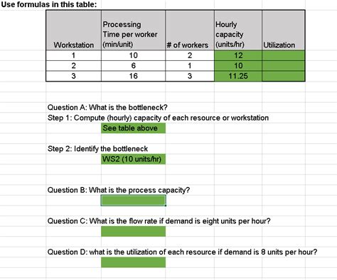 Solved Exercise Analyze Production At Your Factory D