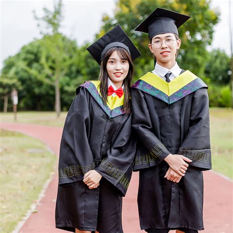 学士服文科学位服大学生毕业礼服工科学生装定制博士服导师服虎窝淘