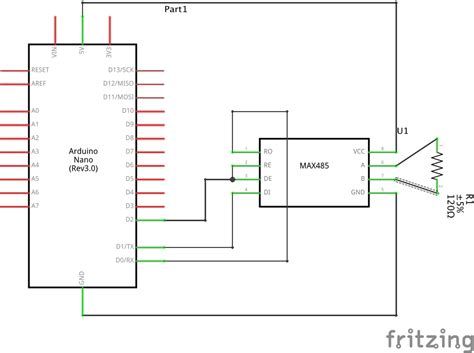 RS485 And Arduino Compatible Nano V3 Send Only After Press MCU Pins Networking Protocols