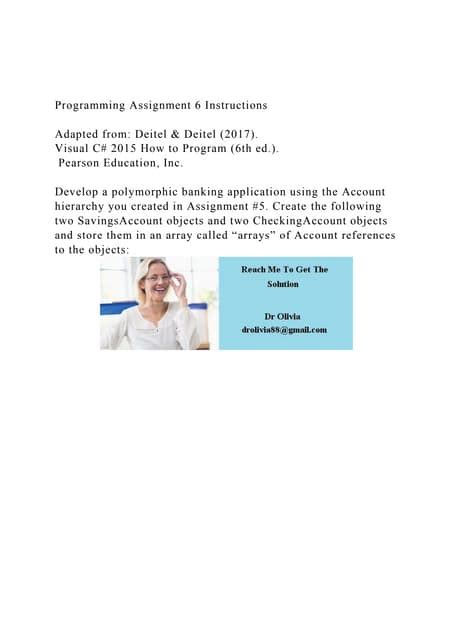 Programming Assignment 6 Instructionsadapted From Deitel And Docx