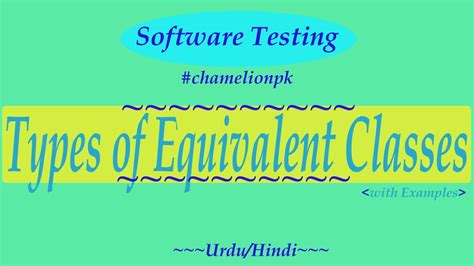 Lecture10 Types Of Equivalence Class With Examples Youtube