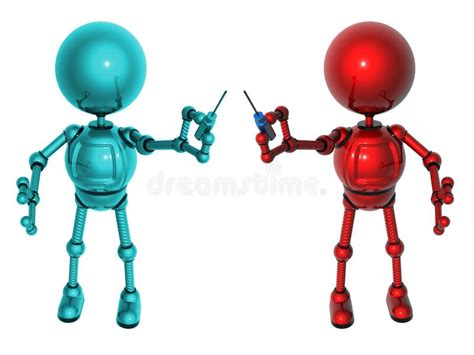 Robots Repairing Stock Illustration Illustration Of Screwdriver 12717479