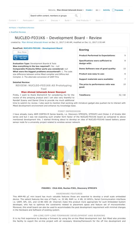 PDF REVIEW NUCLEO F K AS Prototyping Tool