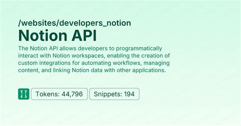 Notion Api Latest Documentation Context7 Context7