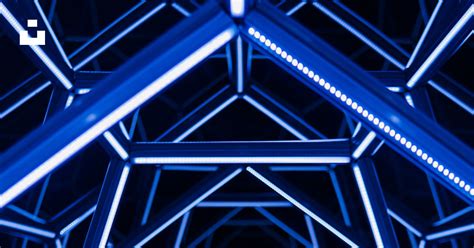Abstract Glowing Geometric Shapes In Deep Blue Photo Free Blue Image On Unsplash
