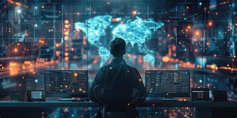 Premium Photo Expert Monitoring Of Cybersecurity Issues Generative Ai