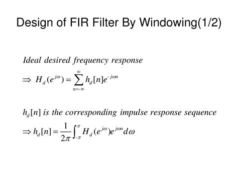 Ppt Compare Ideal Interpolation Filter And Interpolation By Lse Fir Filter 2 Powerpoint