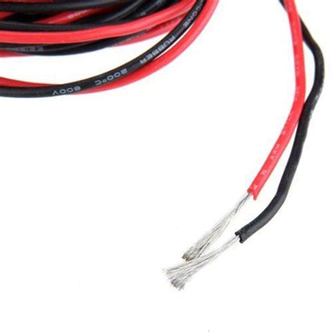 Us Stock 2pcs 20 Feet 16 Awg Silicone Rubber Wire Cable Red Black