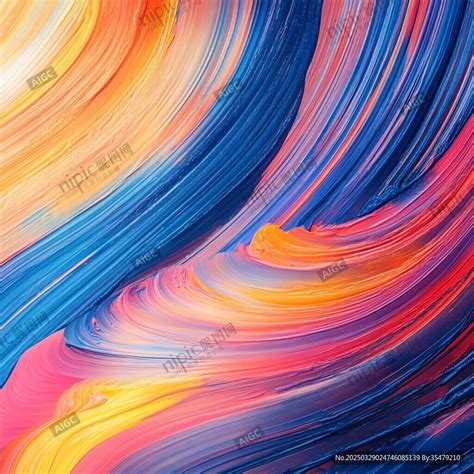Ai创作图抽象 色彩 流动 线条 艺术 图案 绚丽 多彩 波纹 视 动感 纹理 渐变 油画 创意 昵图网