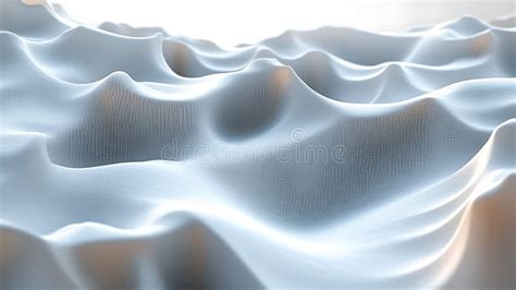 Abstract White Undulating Landscape Digital Art Stock Illustration Illustration Of Smooth