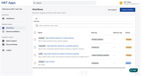 How To Create Workflow In Auto Tag HKT Apps