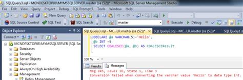 Differences Between Isnull And Coalesce Functions In Sql Server 2012