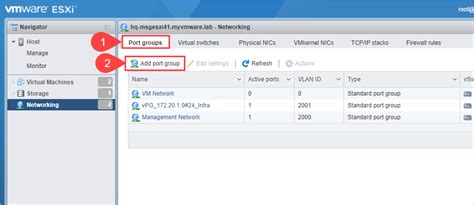 Vmware Esxi Vssvirtual Standard Switch의 Vpgvirtual Port Group생성