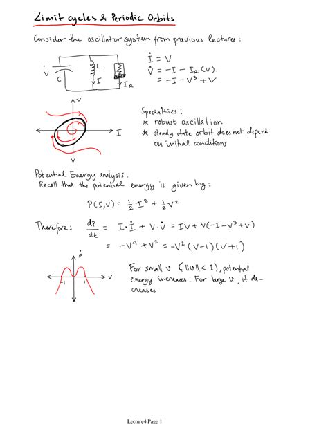 Limit Cycles Period Orbits Nonlinear Control Systems Handout Ecse 6420 Docsity