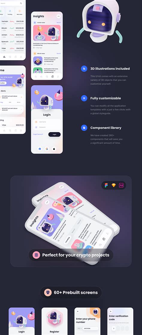 Robotwallet Crypto Ios Ui Kit Behance