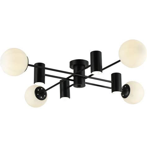 Люстра Schaffner 4xE27/40W, 4хGU10/7W (90х90х15) Ollega 9140-4+4 BK ...