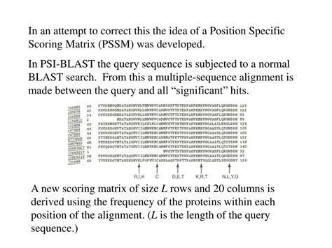 Ppt Point Specific Alignment Methods Psi Blast And Phi Blast