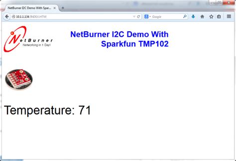 Sparkfun Tmp102 Temperature Sensor Network And I2c Connectivity