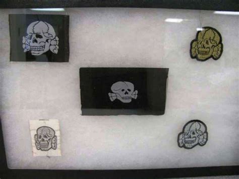 Lot Of 5 Replica Nazi Skull And Crossbones Patches