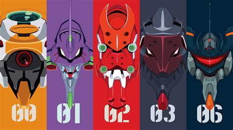 1080p Neon Genesis Evangelion Eva Unit 00 Eva Unit 06 Eva Unit 02