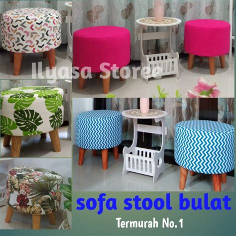 Jual Sofa Stool Bulat Sofa Stool Kotak Sofa Stool Murah Kursi Stool