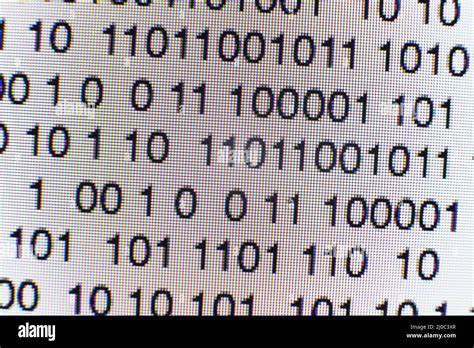 Binary Code On A Computer Screen Stock Photo Alamy