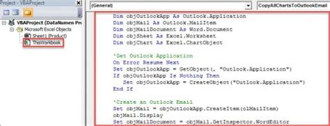 how to batch copy all charts from an excel workbook to an outlook email