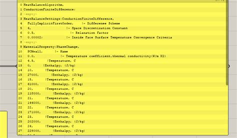 Error In Pcm Material Heat Balance Algorithm Input Honeybee Ladybug