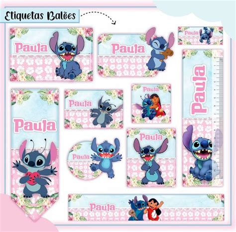 Etiquetas Escolares De Lilo Y Stitch