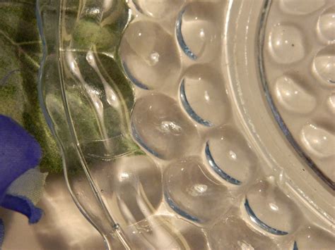 Vintage Anchor Hocking Sapphire Blue Bubble Glass Serving Platter