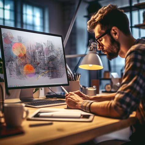 Premium Photo Graphic Designer Work On Computer Laptop