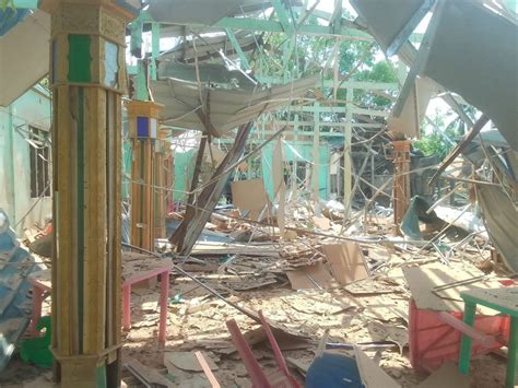 ကျောက်တော်မာ အကြမ်းဖက်စစ်ကောင်စီတပ်က လီကြောင်းဗုံးကြဲတိုက်ခိုက်လို့ ရဟန်းတော်တပါးအပါအဝင် ၄