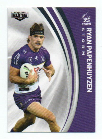 2024 Nrl Elite Base Common 071 Ryan Papenhuyzen Storm Apt Collectables