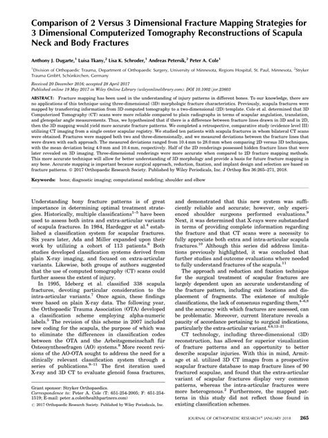 Pdf Comparison Of 2 Vs 3 Dimensional Fracture Mapping Strategies For 3 Dimensional