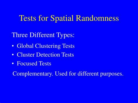 Ppt Statistical Significance Tests For Spatial Randomness Powerpoint