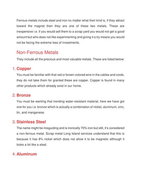 Ppt Metal Types For Scrap Metal Recycling Powerpoint Presentation