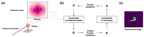 a a schematic of experimental setup for coherent x ray imaging