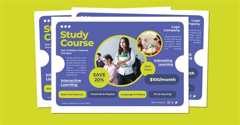 Study Courses Flyers Print Templates Ft Flyer And Poster Envato