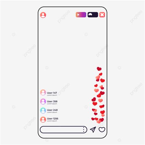 인스 타 그램 라이브 포스트 프레임 인터페이스 모바일 투명 배경 인스 타 그램 인스타그램 라이브 이동하는 Png 일러스트 및 벡터 에 대한 무료 다운로드 Pngtree