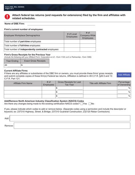 Form 2103 Download Fillable Pdf Or Fill Online Annual Update Affidavit