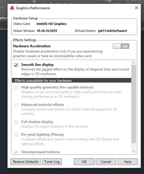 Hardware Acceleration Wont Turn On Autodesk Community
