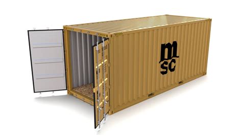 20ft Shipping Container Msc 3d Model By Dragosburian