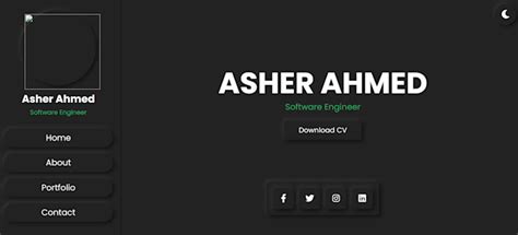 Build You A Responsive Neumorphism Portfolio In Html Css By Asherahmed98 Fiverr